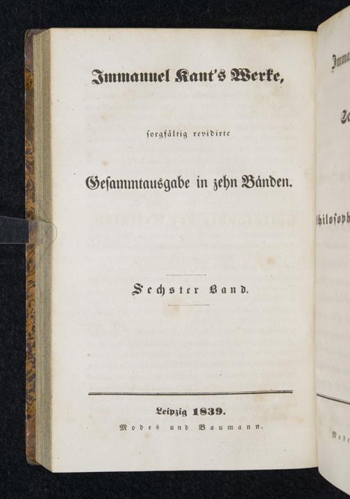 Digitale Sammlungen / Immanuel Kant's Schriften zur Philosophie der ...
